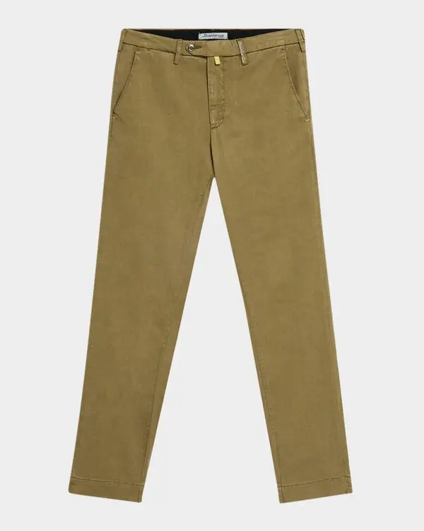 SARTORIO Straight-fit Four-pocket Pants - Olive