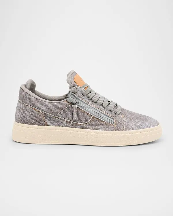 GIUSEPPE ZANOTTI Gz 94 Denim Low-top Sneakers - Nero