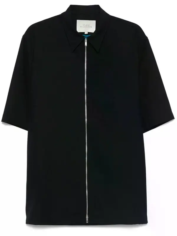 Studio Nicholson Short-sleeves Zip-up Shirt