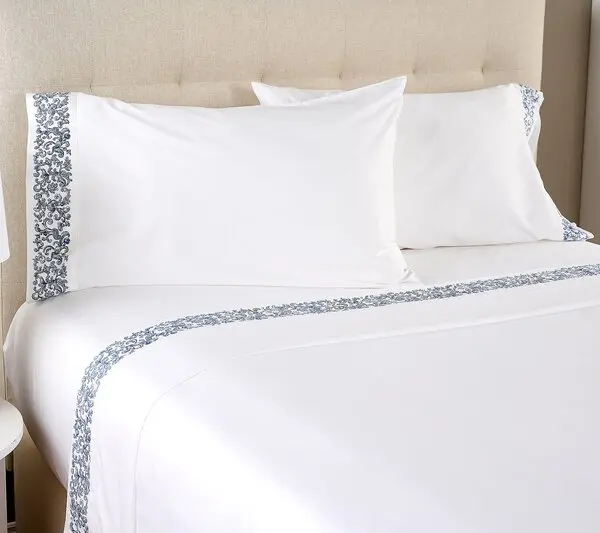 Dennis Basso Hotel Du Cobb 100% Cotton Sateen Sheet Set By