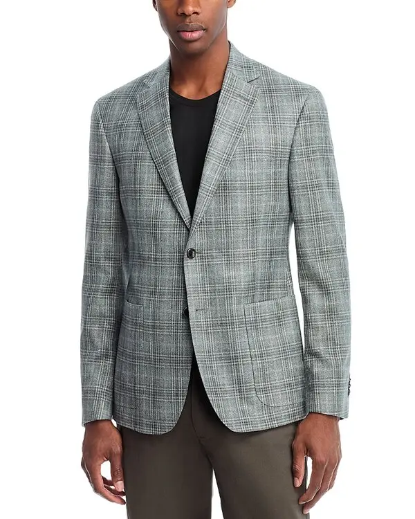 Bloomingdale'S Plaid Regular Fit Unstructured Sport Coat Exclusive