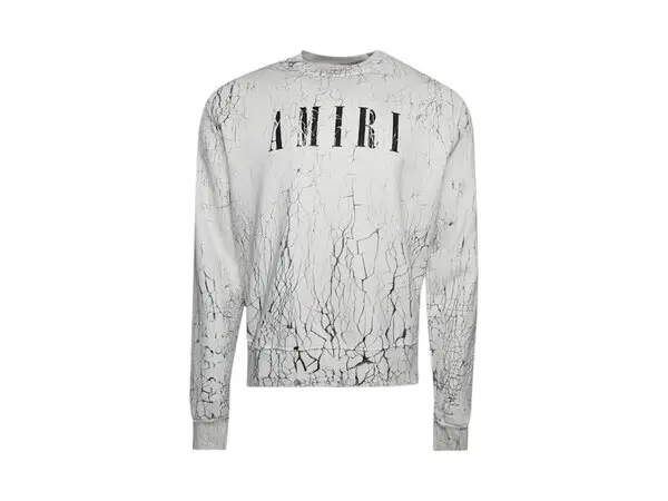 Amiri Cracked Dye Core Logo Crewneck Sweatshirt