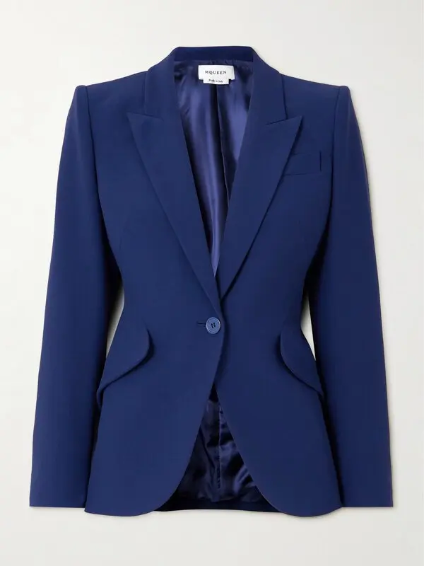 Alexander McQueen Crepe Blazer - Blue