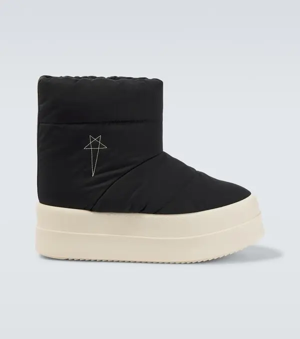 Rick Owens Mega Bumper Lunar Biker Boots - Black