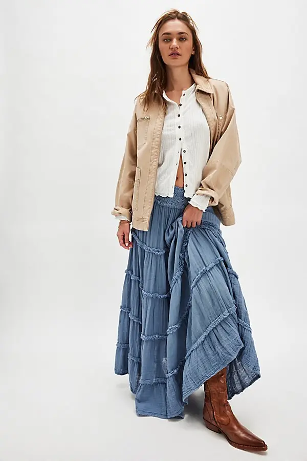 Jen'S Pirate Booty Circle Maxi Skirt Storm Editorialist