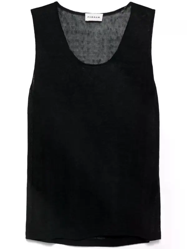 P.a.r.o.s.h Fine-knit Tank Top - Black