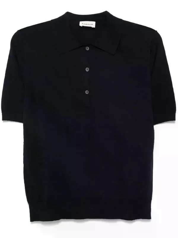 P.a.r.o.s.h Fine-knit Polo Top - Blue