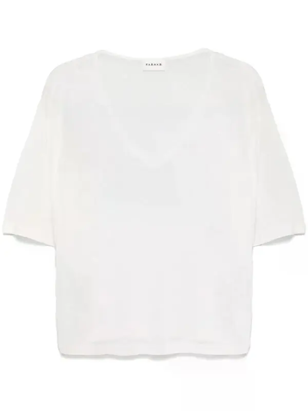 P.a.r.o.s.h Fine-knit Blouse - White