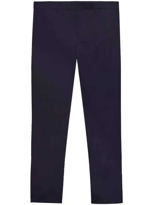 Prada Poplin Stretch Trousers - Blue
