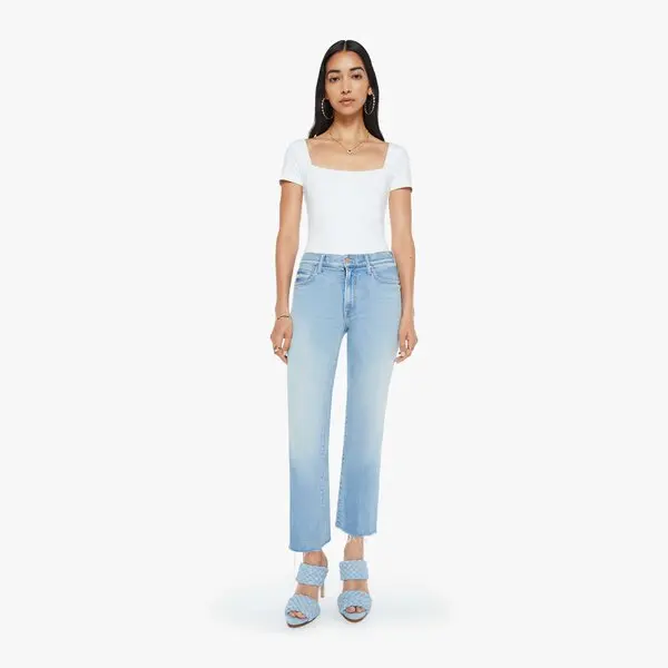 MOTHER The Kick It Ankle Fray Jeans