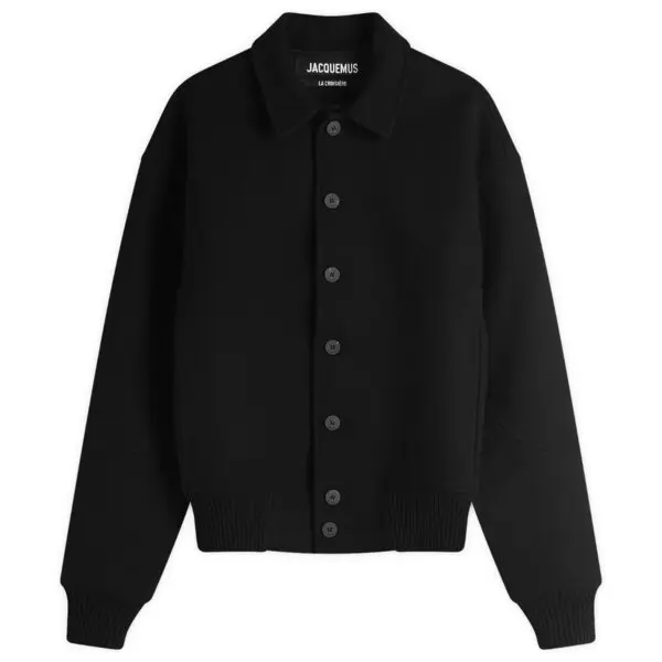 Jacquemus Feltro Felt Bomber Jacket - Black