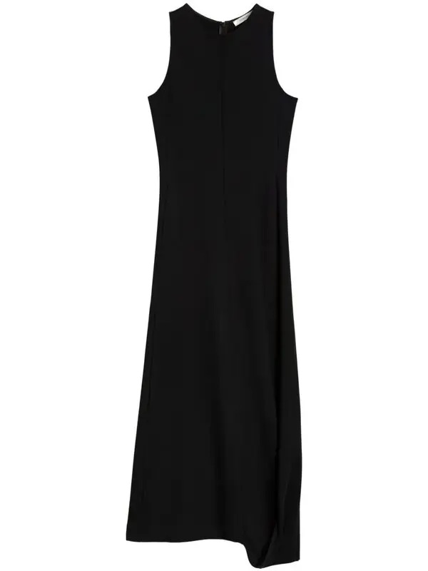 LEMAIRE Twisted-hem Midi Dress - Black