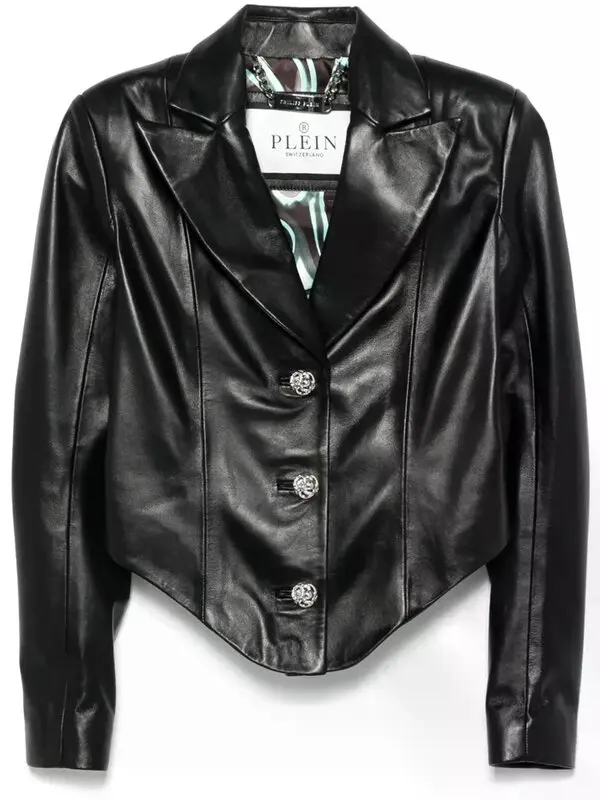 Philipp Plein Leather Blazer