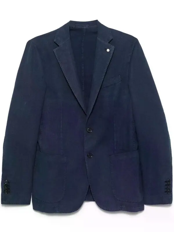 LUIGI BIANCHI MANTOVA Single-breasted Blazer - Blue