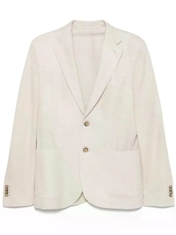 LUIGI BIANCHI MANTOVA Single-breasted Blazer - Neutrals