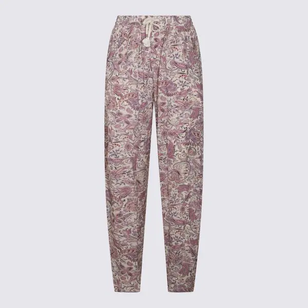 Isabel Marant Ecru And Purple Pants