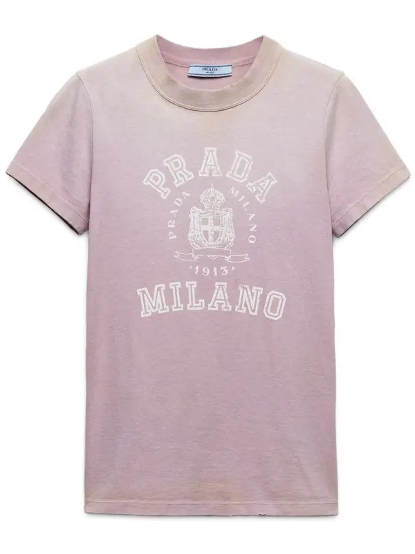 Prada Logo-print T-shirt - Malva