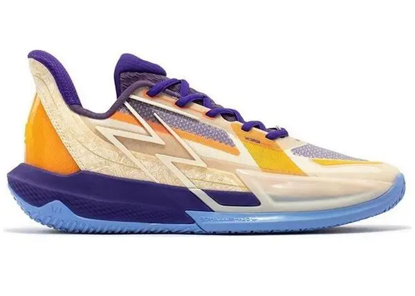 361 DEGREES Big3 4.0 Quick Liangzhu Sneakers - Beige/purple/gold