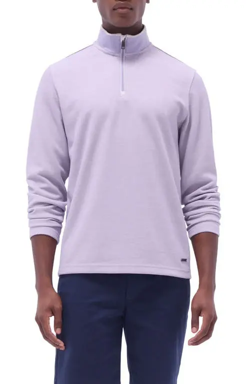 Bugatchi Quarter Zip Performance Pullover - Lilac