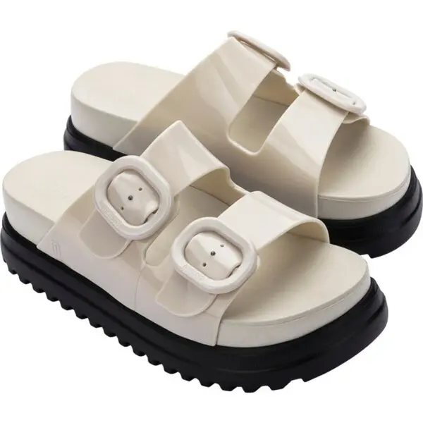 Melissa Cozy Platform Sandals - Black/ Beige