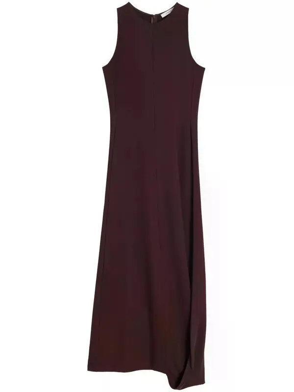 LEMAIRE Twisted-hem Midi Dress - Red