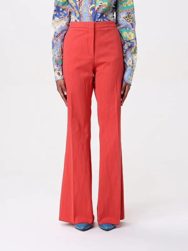 Etro Wide Leg Trousers - Coral