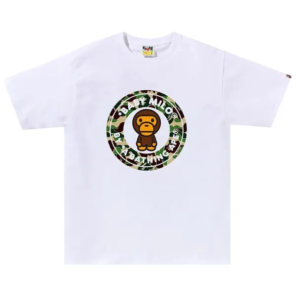 BAPE Abc Camo Milo Busy Works Tee /green - White
