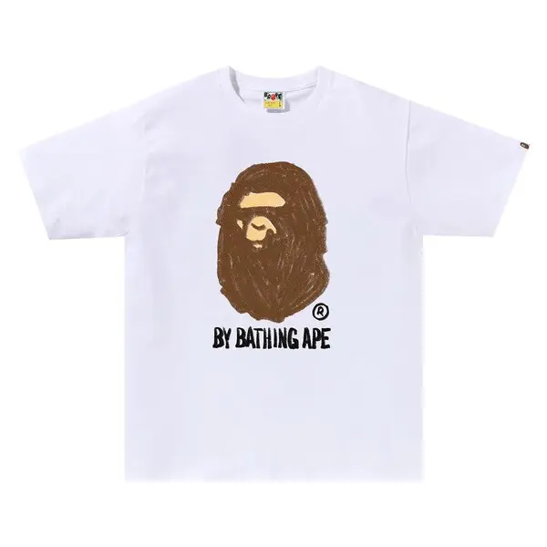 BAPE Hand Draw Bathing Ape Tee - White