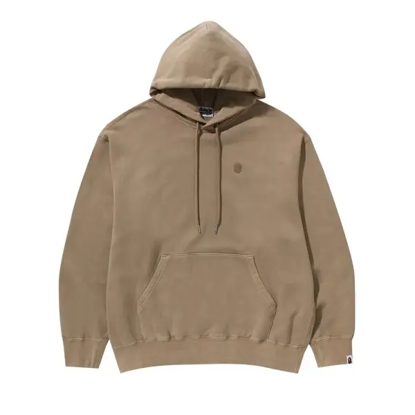 BAPE Ape Head One Point Garment Dye Pullover Hoodie - Tan