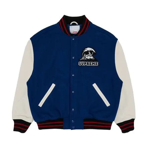 Supreme Wave Varsity Jacket - Blue