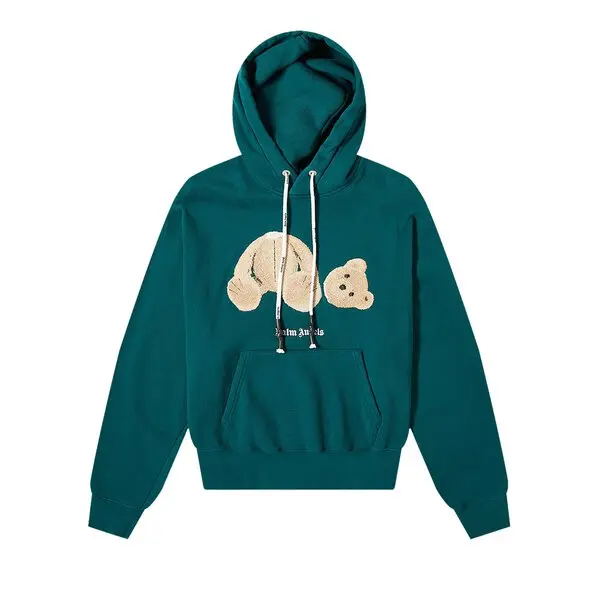 Palm Angels Bear Hooded Sweatshirt - Green