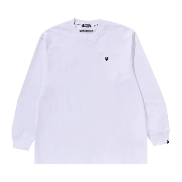 BAPE Ape Head One Point Long-sleeve Tee - White
