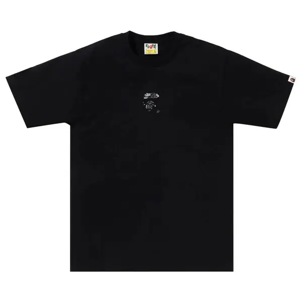 BAPE Liquid Camo Small Ape Face Tee - Black