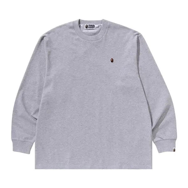 BAPE Ape Head One Point Long-sleeve Tee - Grey