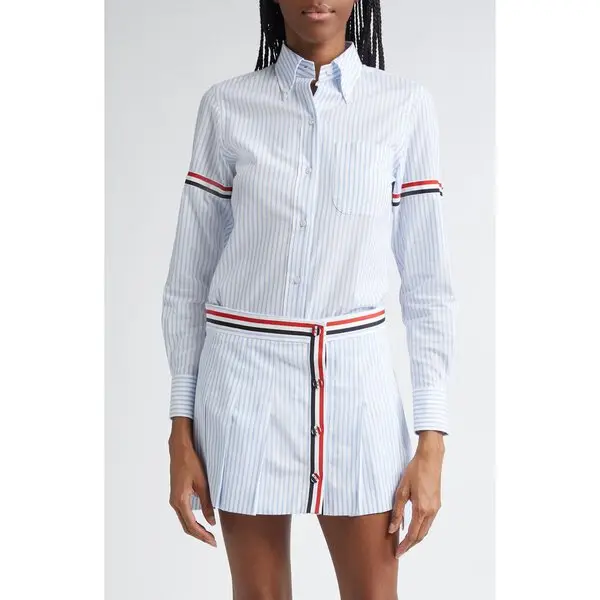 Thom Browne Classic Stripe Cotton Poplin Shirt