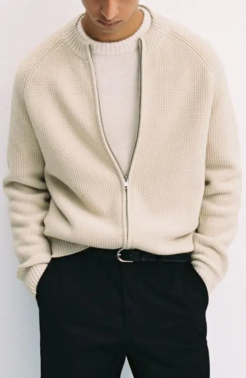 Mango Zip-up Cardigan
