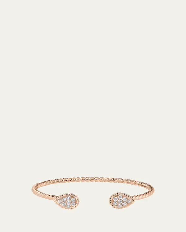 Boucheron 18k Rose Gold Serpent Boheme Diamond Bracelet - One-color