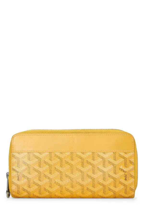 Goyard Ine Matignon Continental Zip Wallet Gm - Yellow
