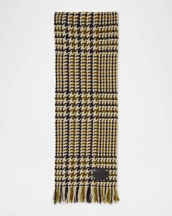 Alexander McQueen Exploded Country Houndstooth-print Scarf