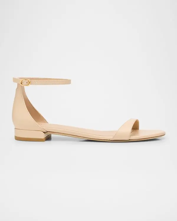 STUART WEITZMAN Nudist Leather Sandals - Barely Beige