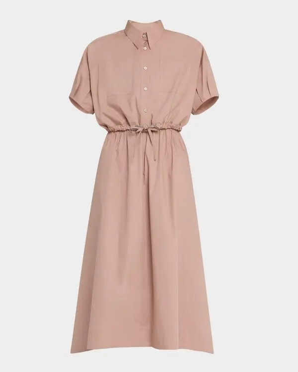 Brunello Cucinelli Fit-and-flare Poplin Shirtdress