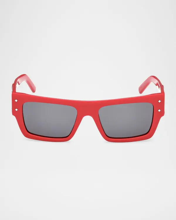 Mcm Rectangle Sunglasses - Shiny Redsmoke