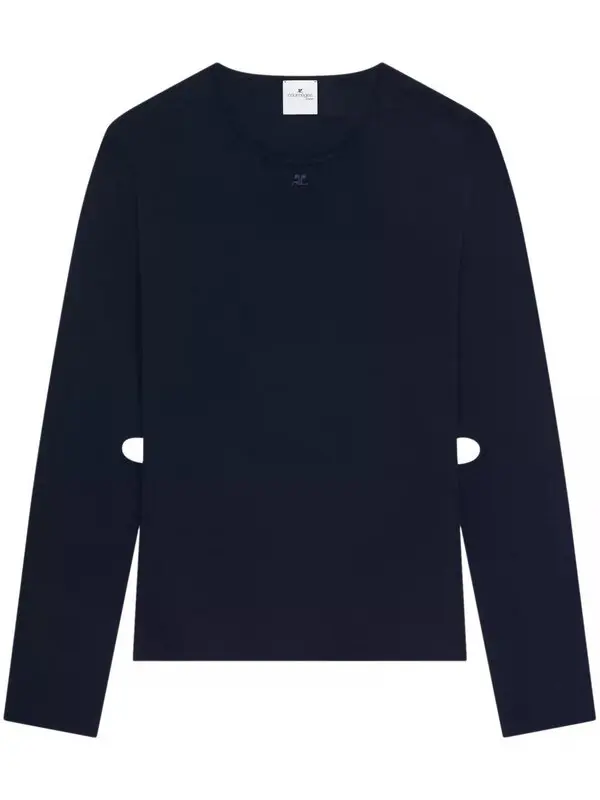 COURREGES Cut-out Knit Sweater - Blue