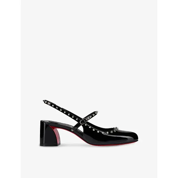 CHRISTIAN LOUBOUTIN Janispikes 55 Patent-leather Heeled Courts