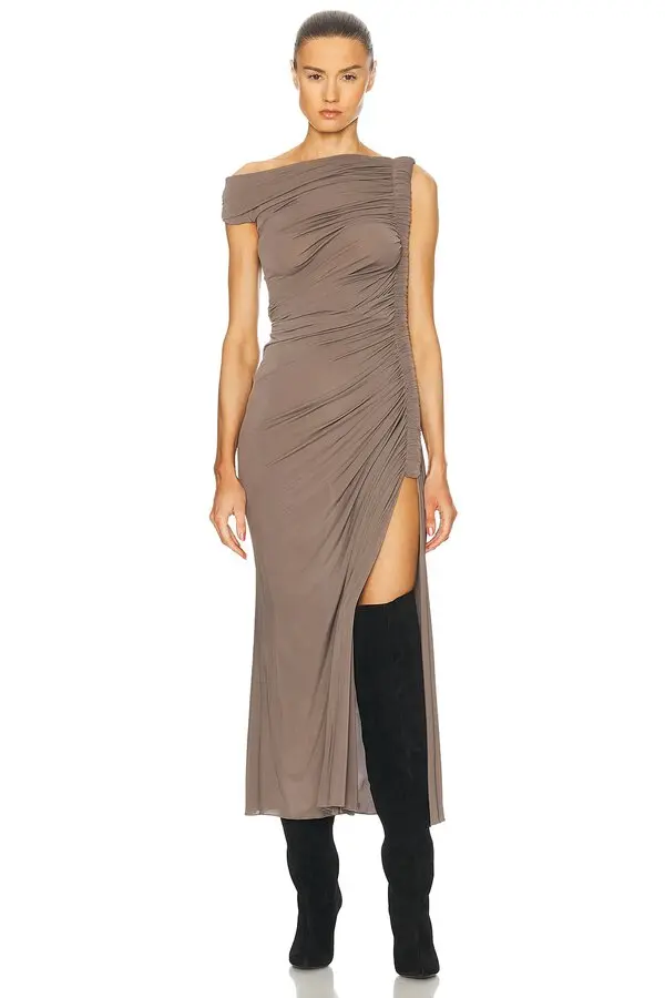 Alaïa Ruched Midi Dress