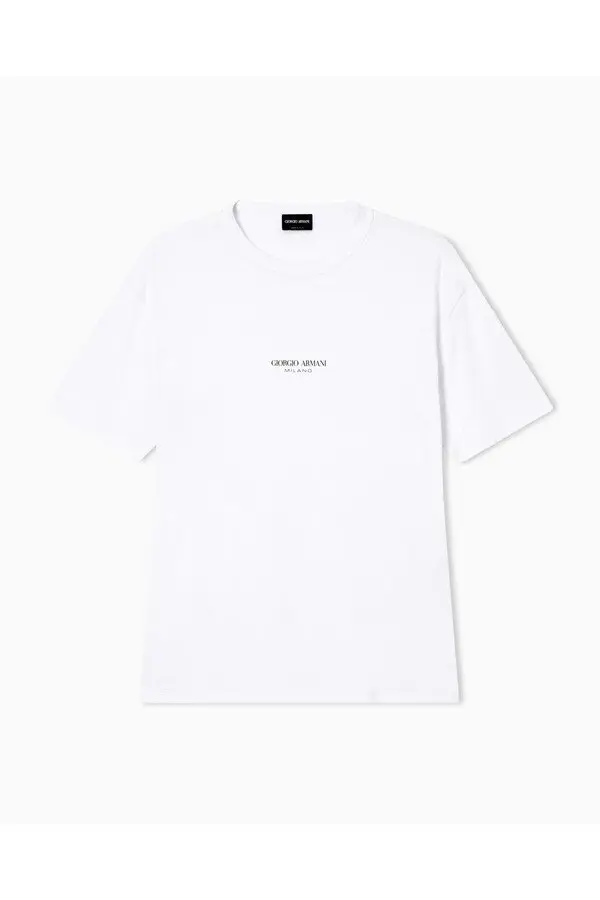 Giorgio Armani Cotton Interlock Crew-neck T-shirt - White