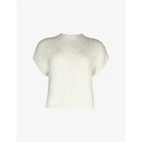 RO&ZO Knitted Fluffy Short-sleeve Top