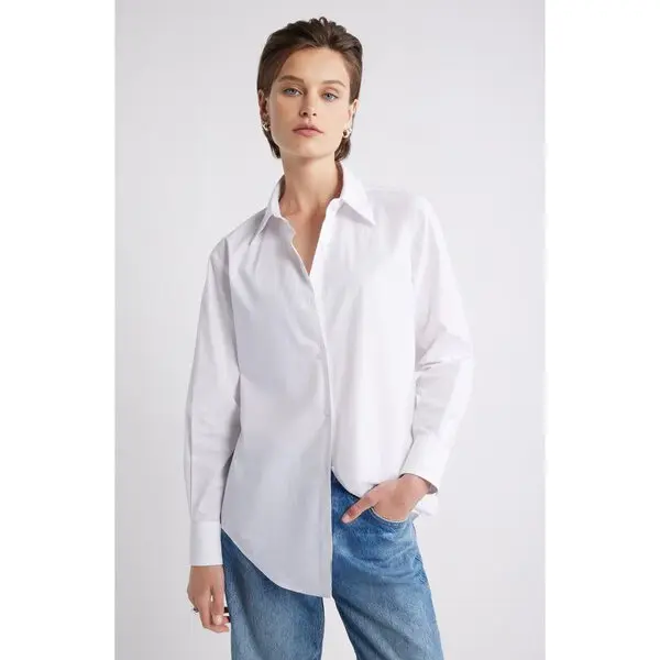 Nordstrom Cotton Poplin Button-up Shirt - White