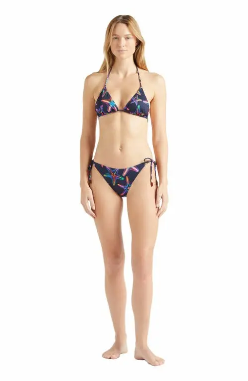 Vilebrequin Disco Stars Side Tie Bikini Bottom - Bleu Marine