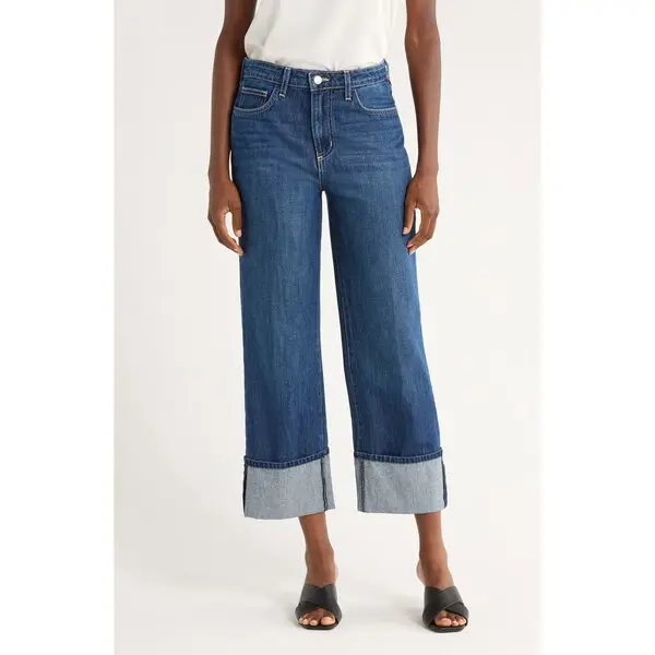 L'Agence Leighton Cuffed Stovepipe Jeans - Rampart
